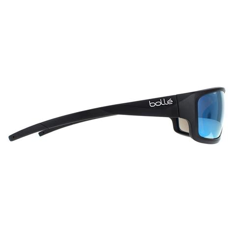Sunglasses Wrap Matte Black Sky Blue Polarized Cerber Bolle