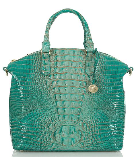 BRAHMIN Melbourne Collection Large Duxbury Crocodile Embossed Dome