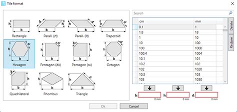 how to insert a hexagonal tile domus3d online support