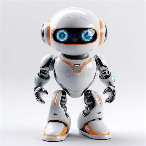 Small Robot On A White Background Stock Illustration Illustration Of