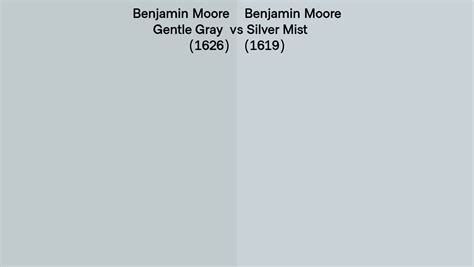 Benjamin Moore Gentle Gray Vs Silver Mist Side By Side Comparison