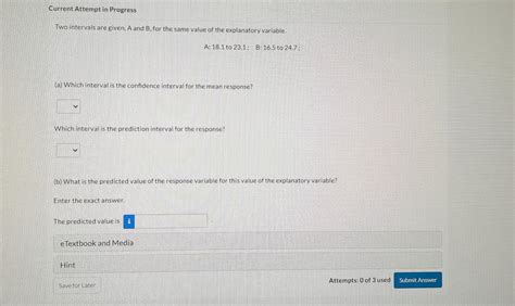 Solved Two Intervals Are Given A And B For The Same Value