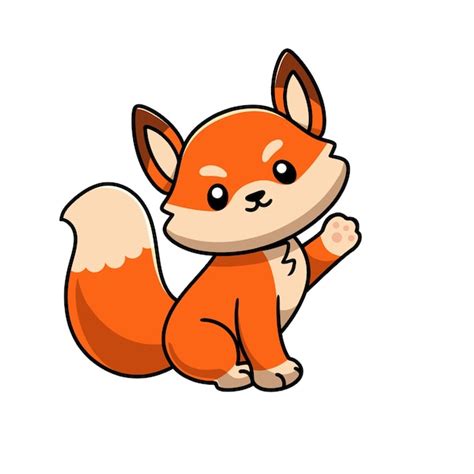 Premium Vector Cute Red Fox Cartoon Character Vector Illustration