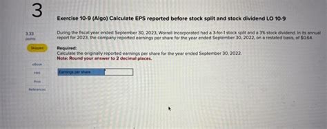 Solved Exercise 10 9 Algo Calculate Eps Reported Before