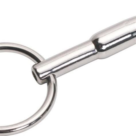 Urethral Sound With Through Hole And Finger Ring 75mm Long