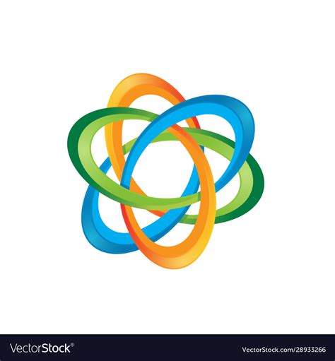 Creative Scientific Atom Symbol Science Logo Vector Image