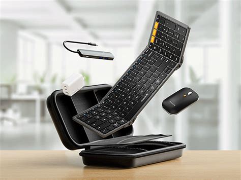 Foldable Keyboard And Mouse Set For Mobile Work Tech Protoarc