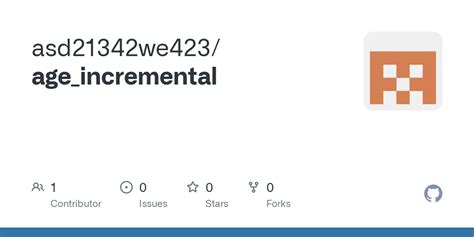 Github Asd We Age Incremental