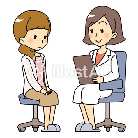女性医師の診察イラスト No 1464483／無料イラストなら「イラストac」
