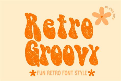Retro Groovy Fonts Svg Dxf Otf Ttf Fonts Procreate Etsy