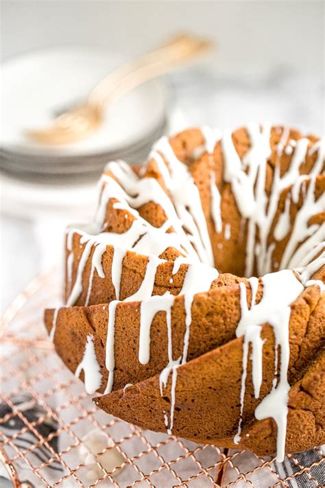 Pumpkin Pie Bundt Cake With Cream Cheese Glaze Ahead Of Thyme