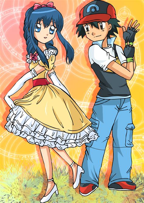 Pearlshipping Ash And Dawn Fan Art Fanpop
