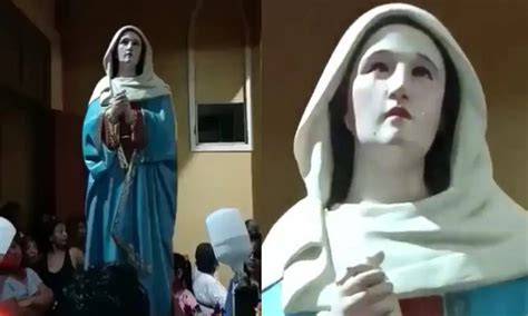 Video Graban Imagen De La Virgen María Llorando En Iglesia De Ecuador