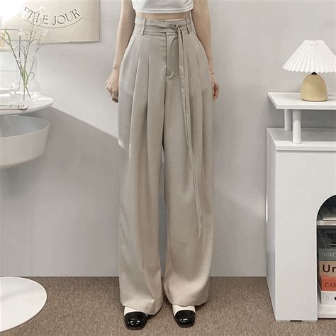 마이블링 3color벨트set 투미 하이웨스트 핀턱 허리 벨트 롱팬츠 와이드 슬랙스 긴바지 데이트룩 오피스룩 하객룩