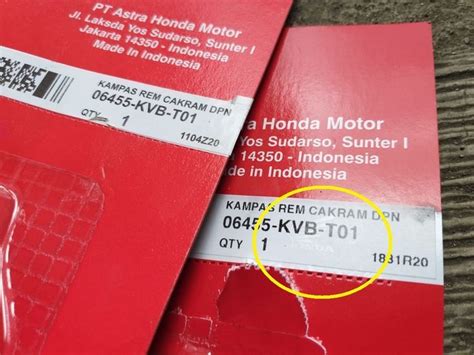 Kemasan Dan Warnanya Hampir Sama Ini Ciri Kampas Rem Asli Atau Palsu Motorplus