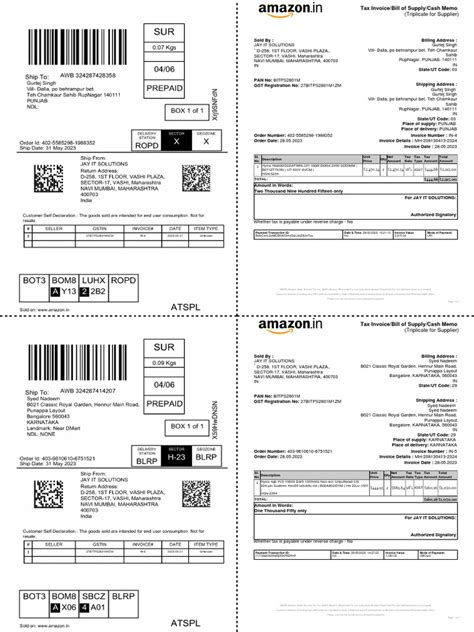 Sl No Description Unit Price Qty Net Amount Tax Rate Tax Type Tax