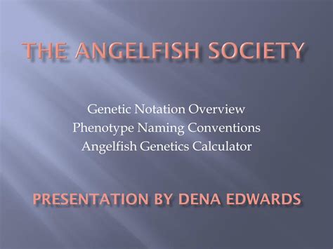 Pdf Genetic Notation Overview Phenotype Naming Conventions · The