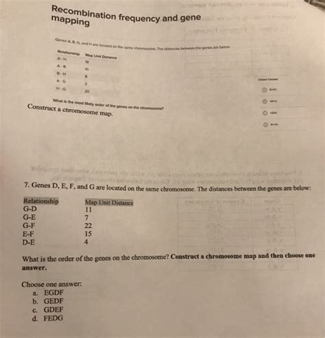 Solved Recombination Frequency And Gene Genes Abg And Hare