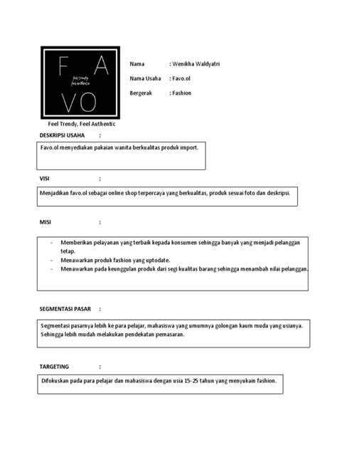 Deskripsi Usaha Pdf