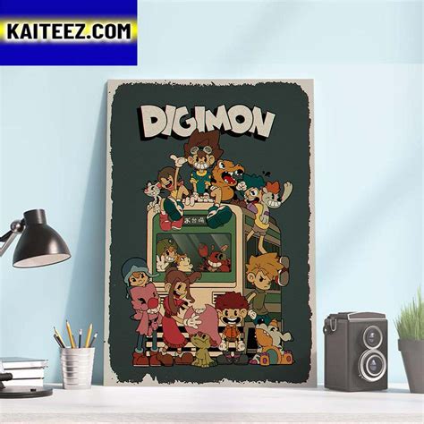 Digimon Cartoon Poster In Full Colored Art Decor Poster Canvas Kaiteez