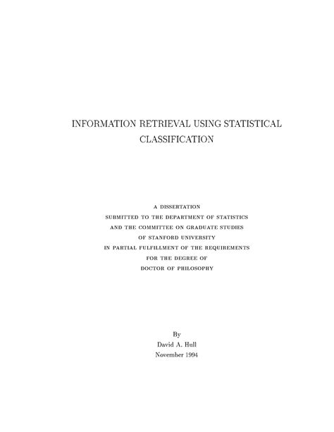 Hull Information Retrieval And Storage Information Retrieval Using