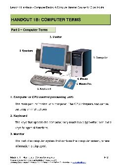 Basic Computer Literacy Course ESL Worksheet By MoodyMoody