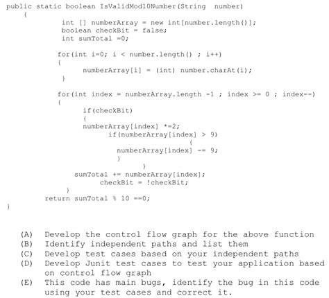Public Static Boolean Isvalidmod10number String