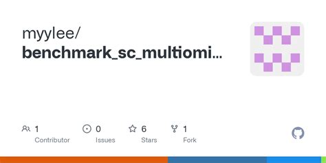 Github Myyleebenchmarkscmultiomicintegration