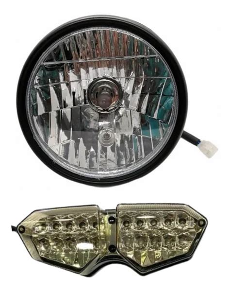 Kit Akt Nkd 125 Luz Delantera Stop Led Trasero Moto Repuestos