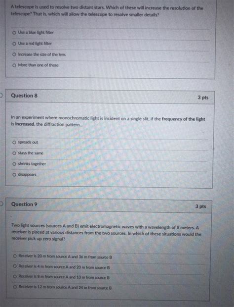 Solved A Telescope Is Used To Resolve Two Distant Stars