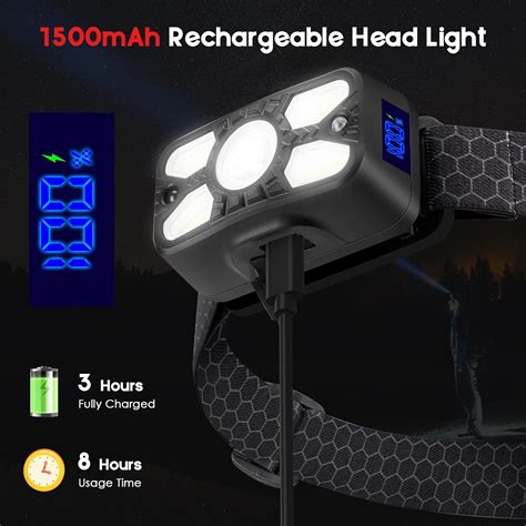 Linterna Frontal Recargable Paquete De 2 Faros Delanteros Brillantes
