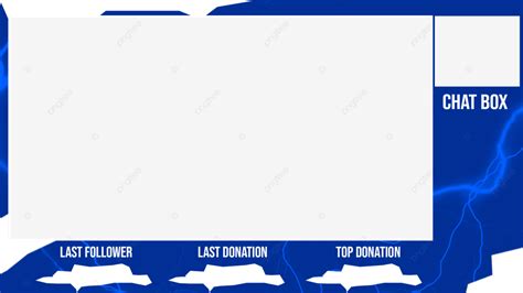 Stream Overlay Face Cam Border No Text Twitch And Youtube Blue White