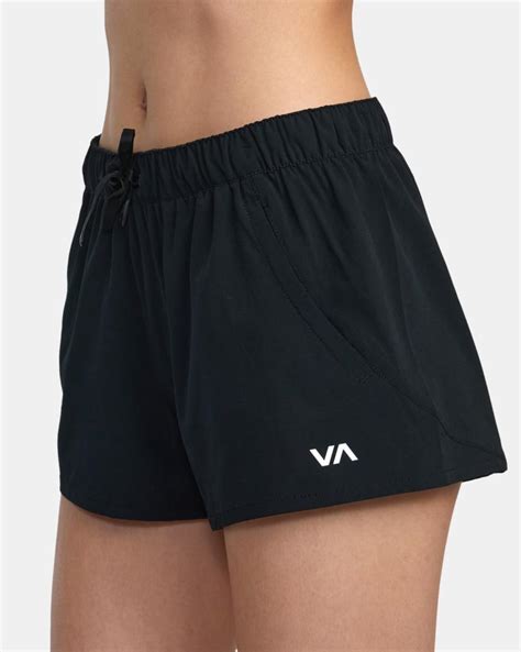 Women Va Essential Low Rise Yogger Sport Shorts Black Rvca Shorts