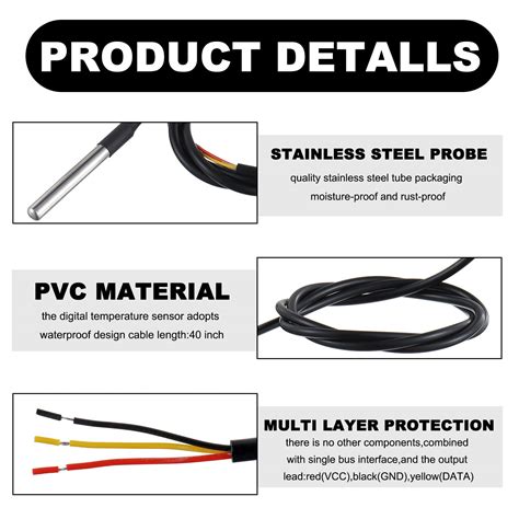 Snapklik Com BOJACK DS18B20 Temperature Sensor Module Kit