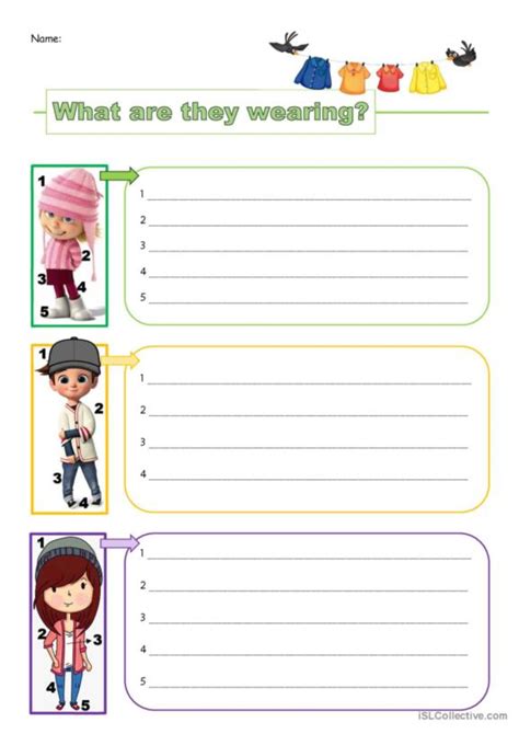 191 Wearing English Esl Worksheets Pdf And Doc