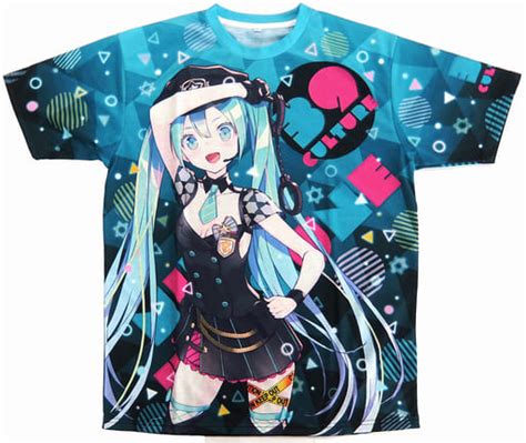 駿河屋 初音ミク吟 フルグラフィックtシャツcosplay グリーン×ブラック Xlサイズ 「cocollabo×piapro
