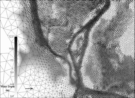 Simulated Flow Field At The Confluence Of The Tonle Sap And Mekong Rivers