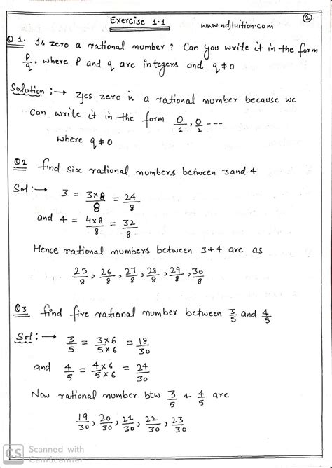 Number System Handwritten Notes For Th Math