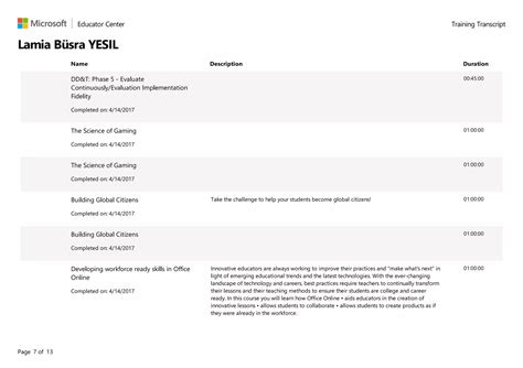 Microsoft Education Center Transcript Ppt