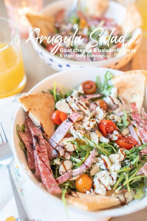 Arugula Salad With Goat Cheese Balsamic Glaze And Honey Almonds Simply