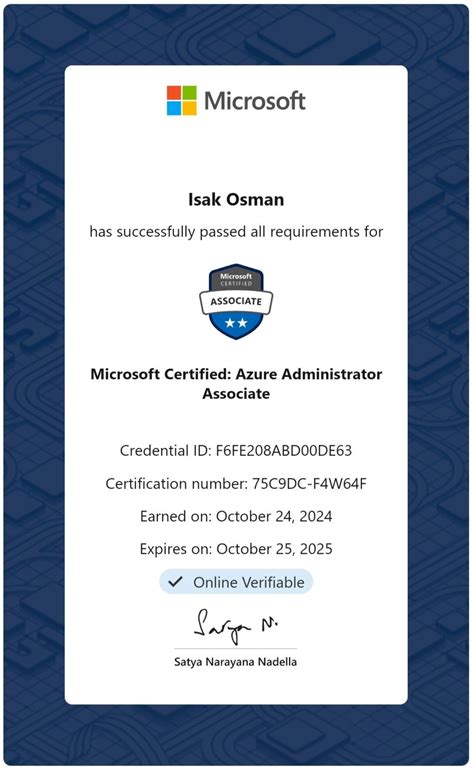isak osman on linkedin i ve achieved my az 104 azure administrator