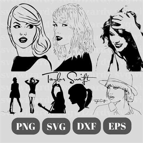 10 Taylor Swift Svg Taylor Swift Png Taylor Swift Vector Etsy