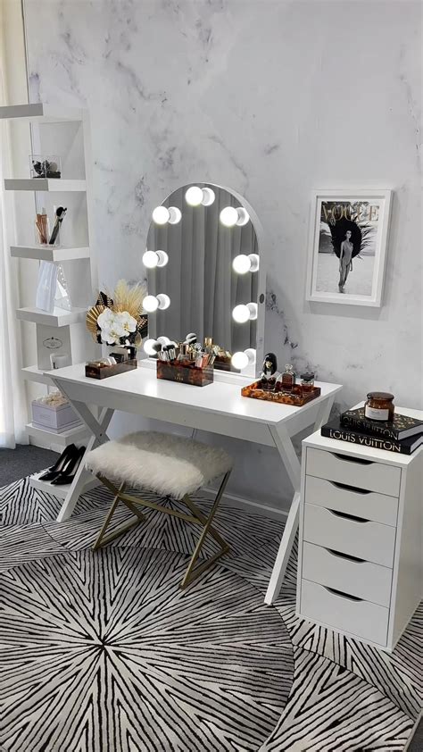 Crystal Vanity Mirror Vanity Room Setup Makeup Room Ideas Glam Room