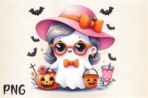 Cute Halloween Png Cute Funny Ghost Png Graphic By Robertsart