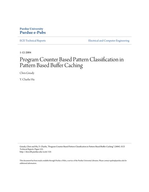 pdf program counter based pattern classification in pattern based