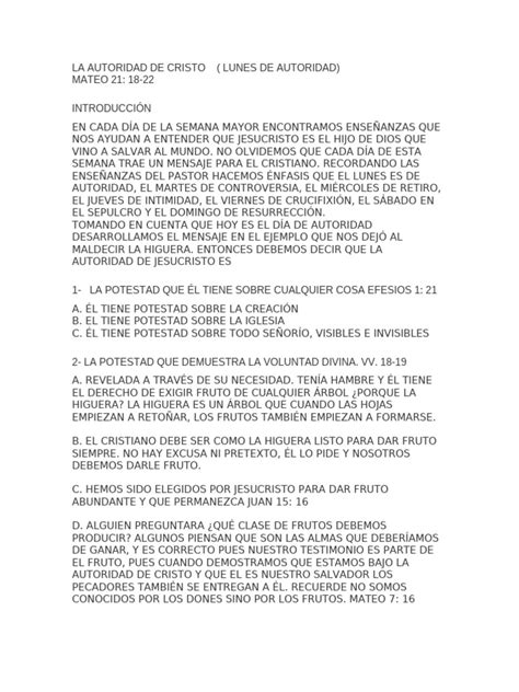 La Autoridad De Cristo Pdf