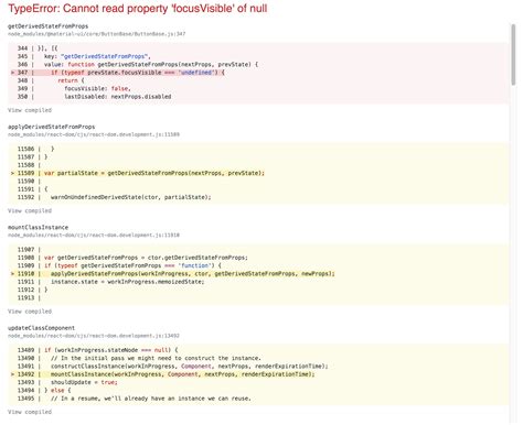 Reactjs Radio Cannot Read Property Focusvisible Of Null Stack