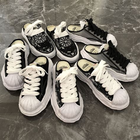 일본 미미 신발 반다나 두꺼운 바닥 캔버스 신발 미하라 커플 슬리퍼 남성 신발 야스히로 여성 운동화 Aliexpress