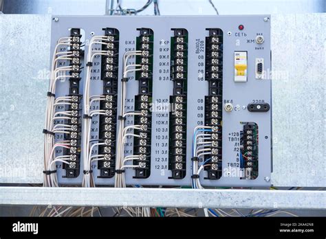 Electric Control Panel The Wires Are Connected To Residual Current