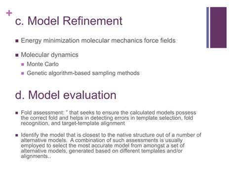 Modelling Proteins By Computational Structural Biology Ppt